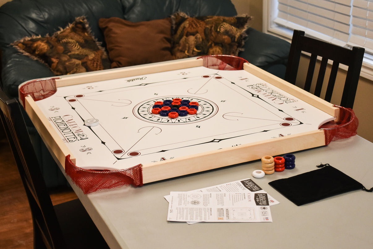 American Style - Carrom Board for Beginners - Comes with Carrom Men, S ...